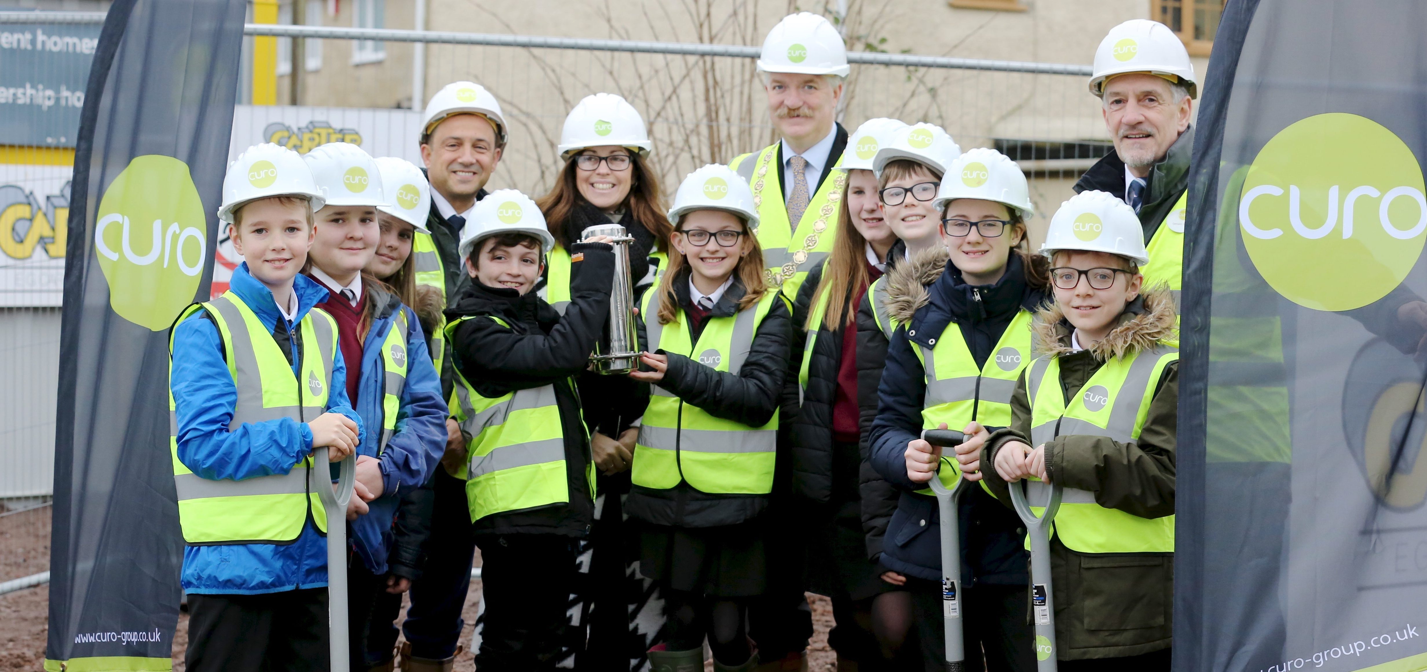 Schoolchildren mark the start of construction of new Curo affordable ...
